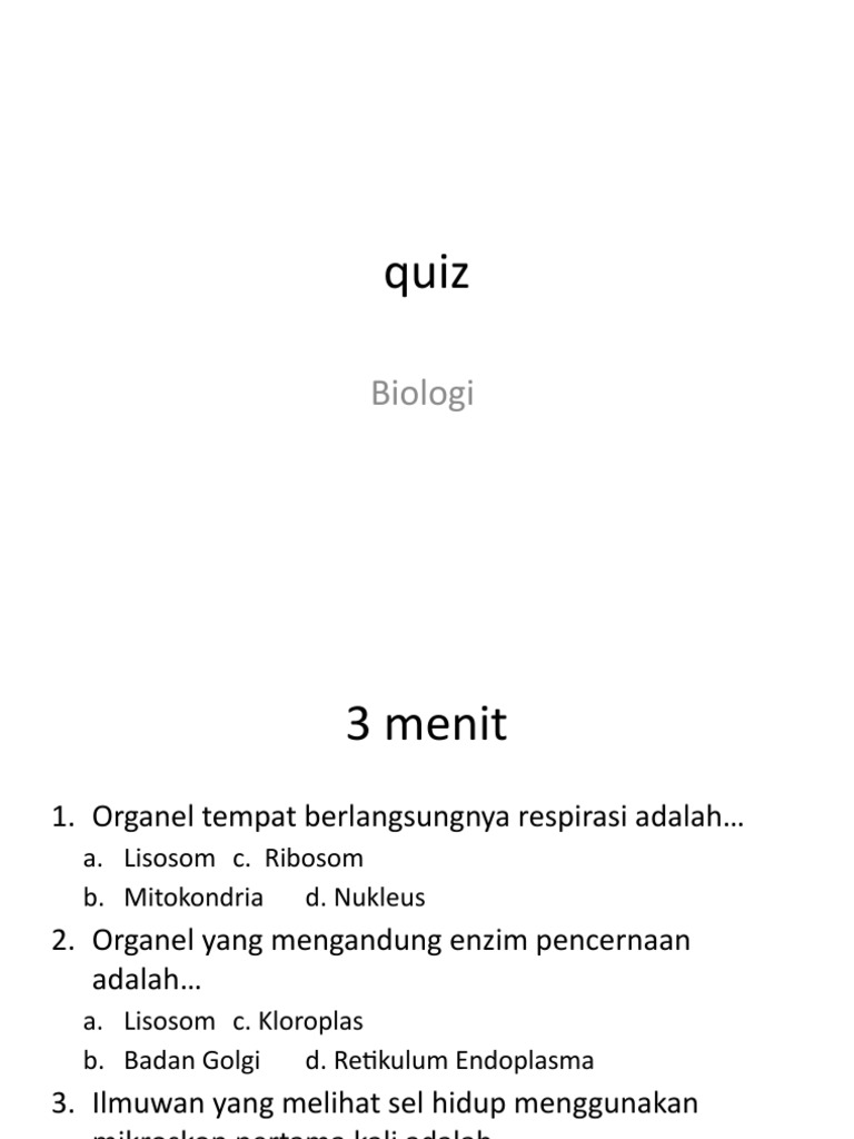 Quiz Sel | PDF