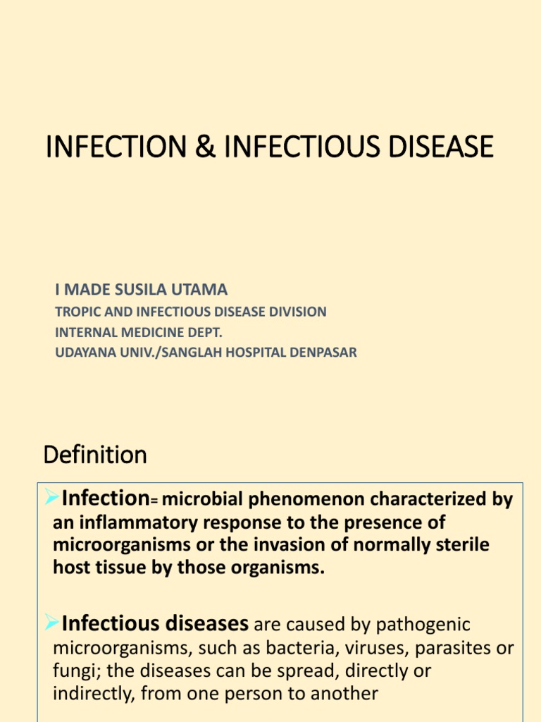 LECTURE 1 Introduction of Infection | PDF | Infection | Sepsis