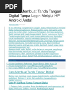 Panduan Tanda Tangan Digital Peruri PDF | PDF
