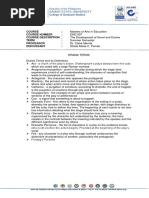 Glossary of Dramatic Terms | PDF | Plot (Narrative) | Tragedy