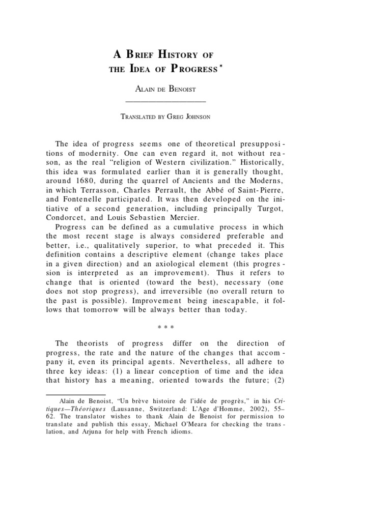 History of The Idea of Progress PDF | PDF | Philosophy