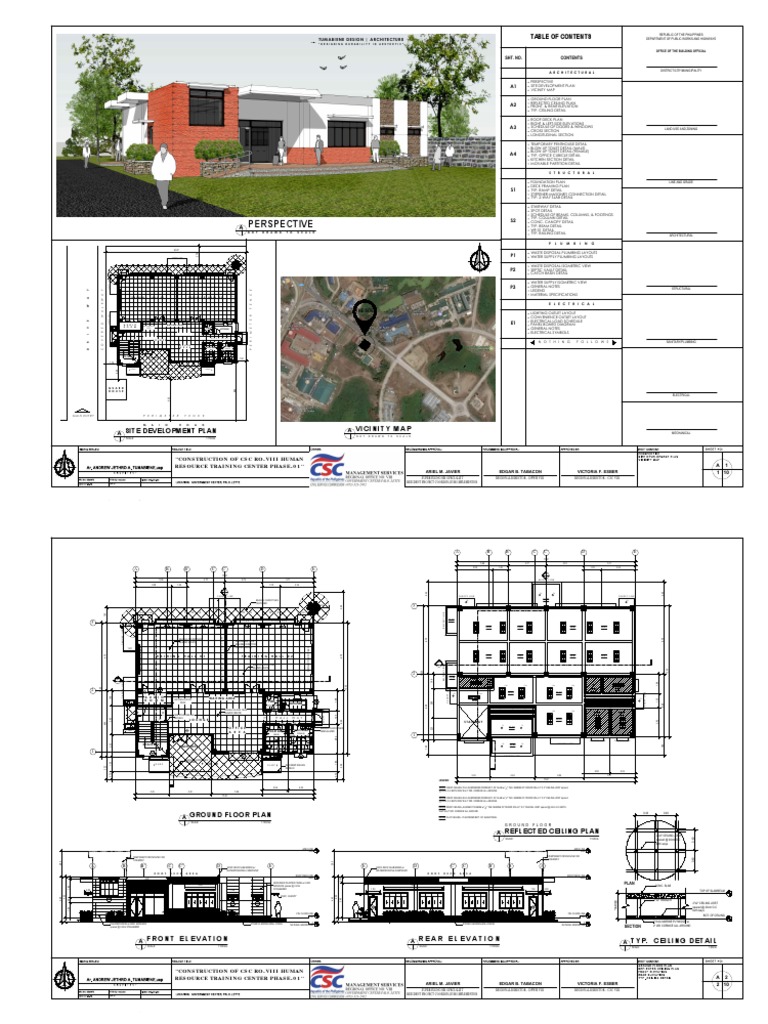 Cscro VIII HR Training Center Building - Phase 1 Plans PDF | PDF ...