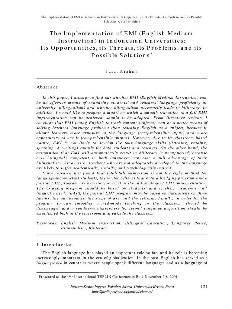 EMI Advantages | PDF | Multilingualism | Second Language