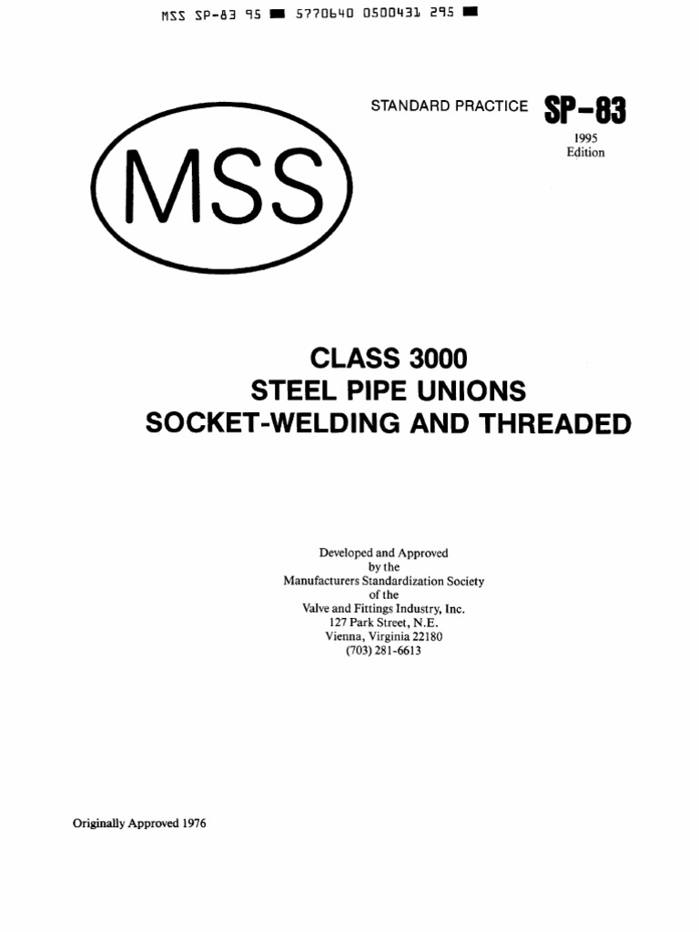 MSS SP-83 | PDF