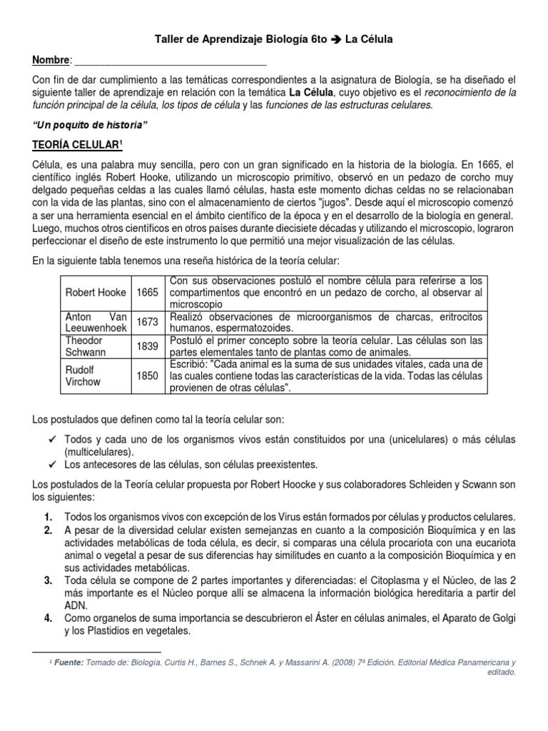 La Célula - Grado Sexto | PDF | Citoplasma | Biología Celular)