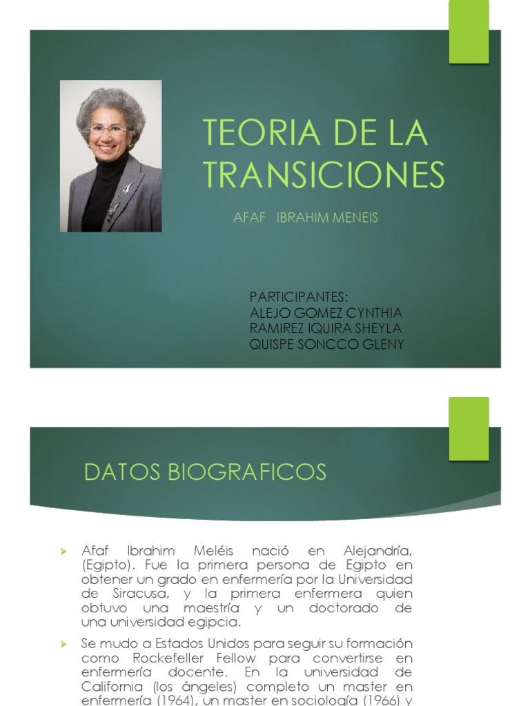 Teoria de La Transiciones | PDF | Teoría | Enfermería