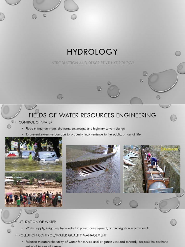 Hydrology: Introduction and Descriptive Hydrology | PDF | Rain | Fog