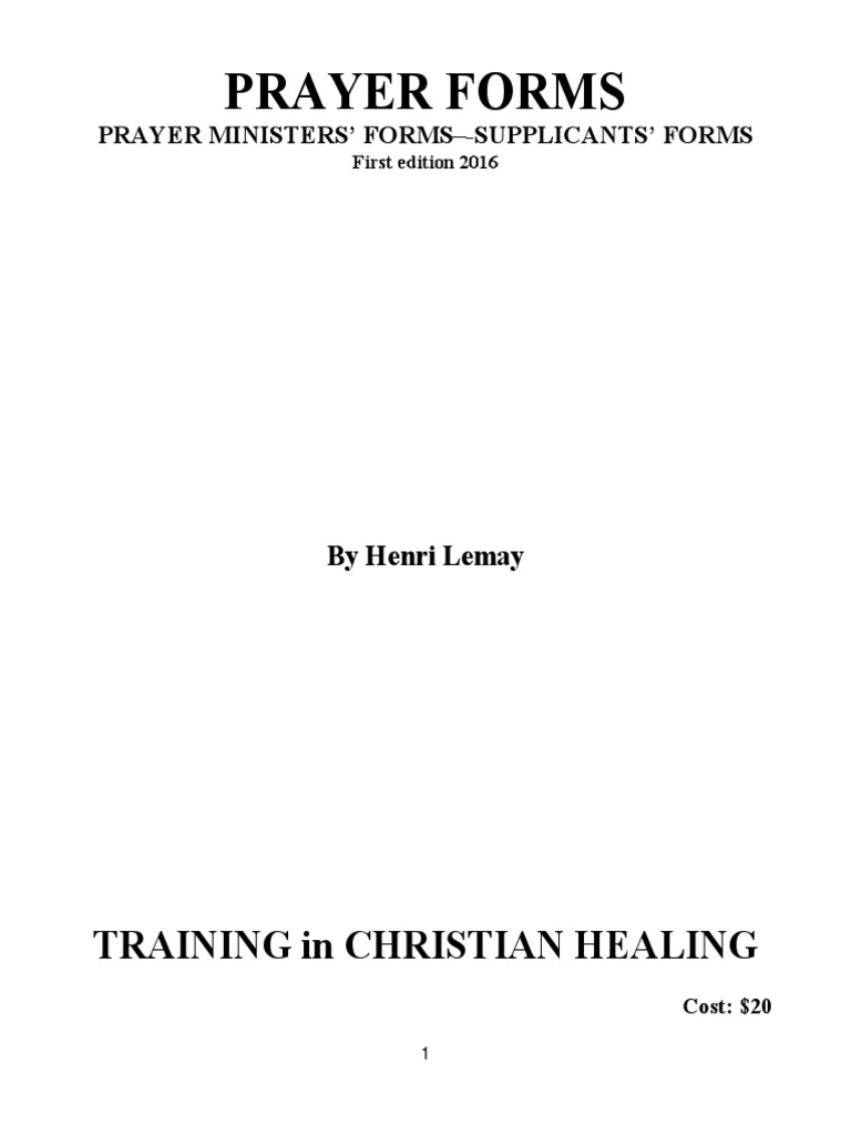 Prayer Forms Manual Rev | Download Free PDF | Prayer | Forgiveness
