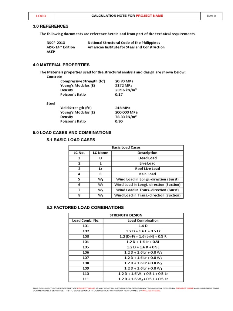 Structural Analysis Load Calculations | PDF | Strength Of Materials ...