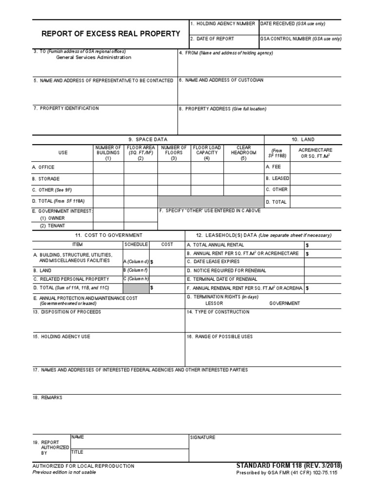 Report of Excess Real Property | PDF | Lease | Leasehold Estate