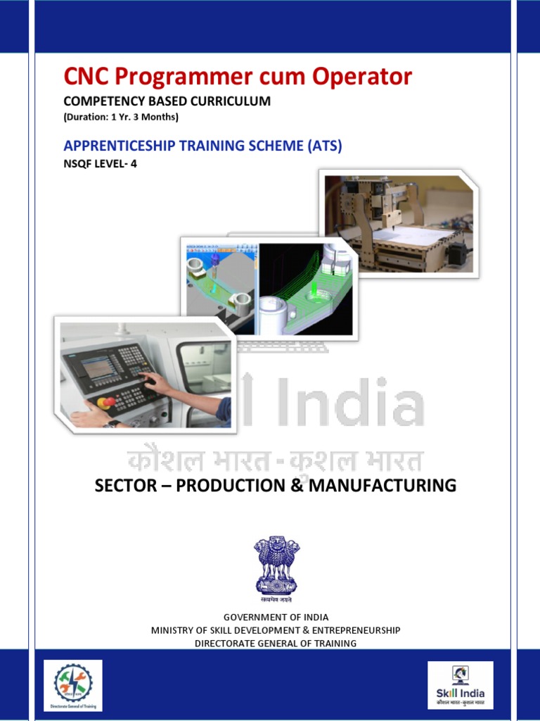 Ats CNC Progr Cum Optr NSQF 4 | PDF | Apprenticeship | Numerical Control