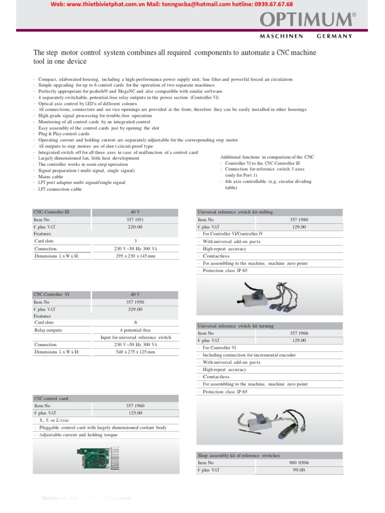 Optimum Controller IV Parts | PDF | Numerical Control | Personal Computers