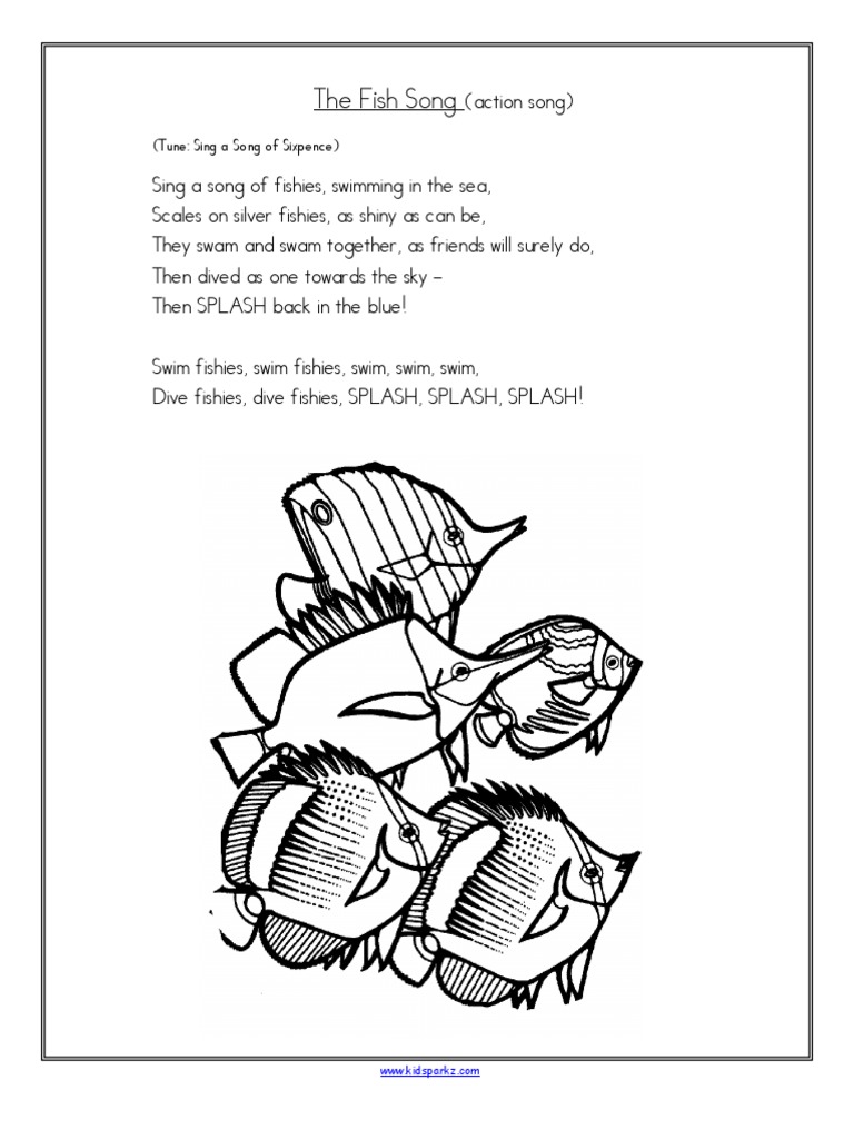 The Fish Song: (Tune: Sing A Song of Sixpence) | PDF