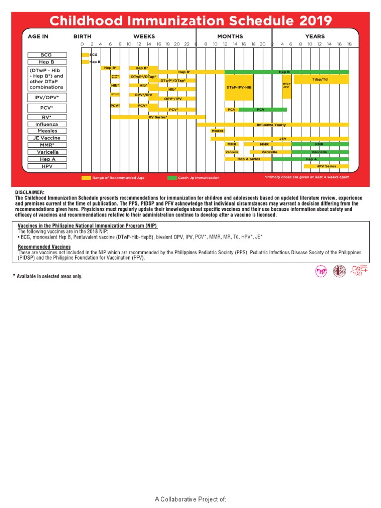 Comprehensive Childhood Vaccination Guide | PDF | Vaccines | Children's ...