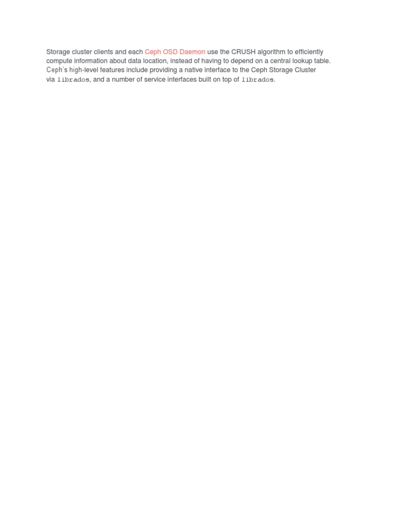 Ceph Storage Cluster Overview | PDF | Business | Computers