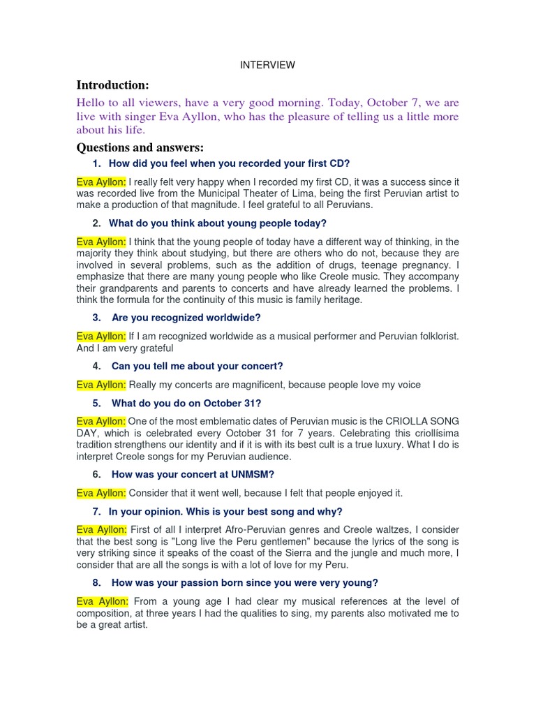 Interview | PDF