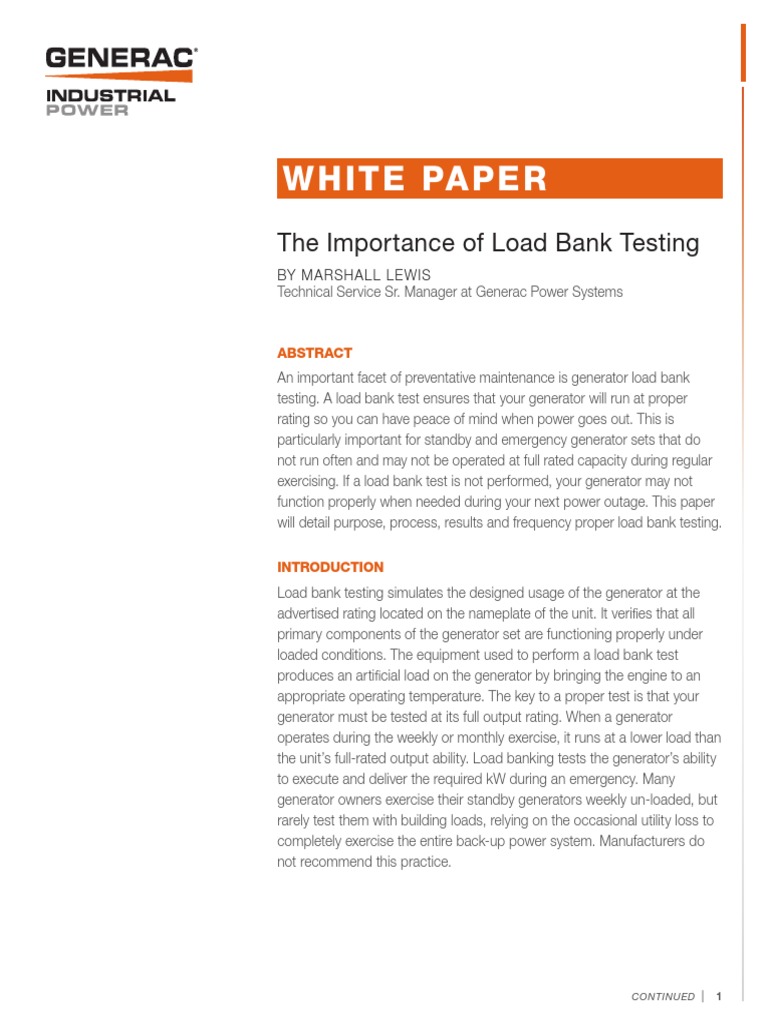 The Importance of Regular Load Bank Testing for Ensuring Generator ...