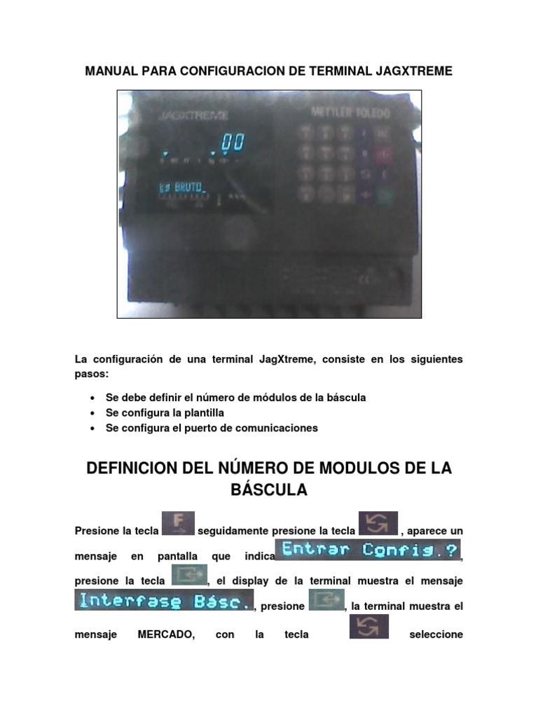 Manual para Configuracion de Terminal Jagxtreme | PDF | Terminal de computadora | Teclado