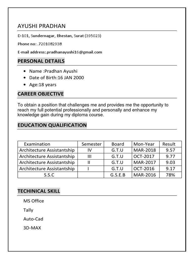 Ayushi Pradhan - Resume | PDF | Career & Growth | Computers