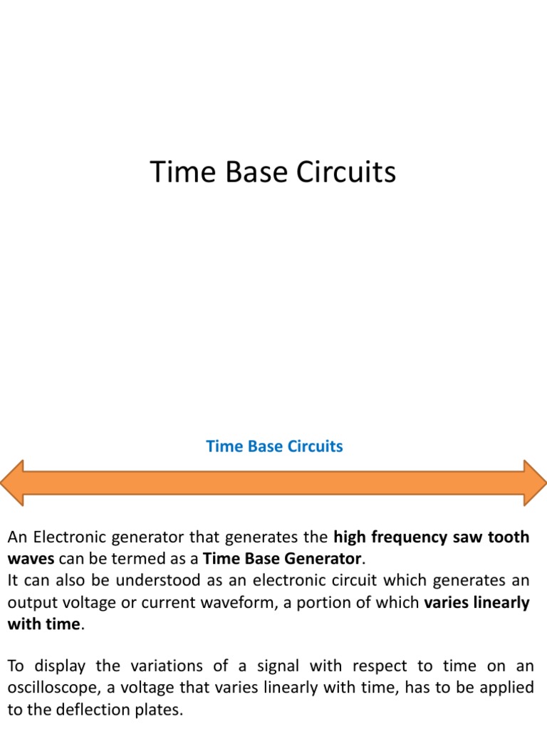 Time Base Circuits | PDF | Telecommunications Engineering | Electrical ...
