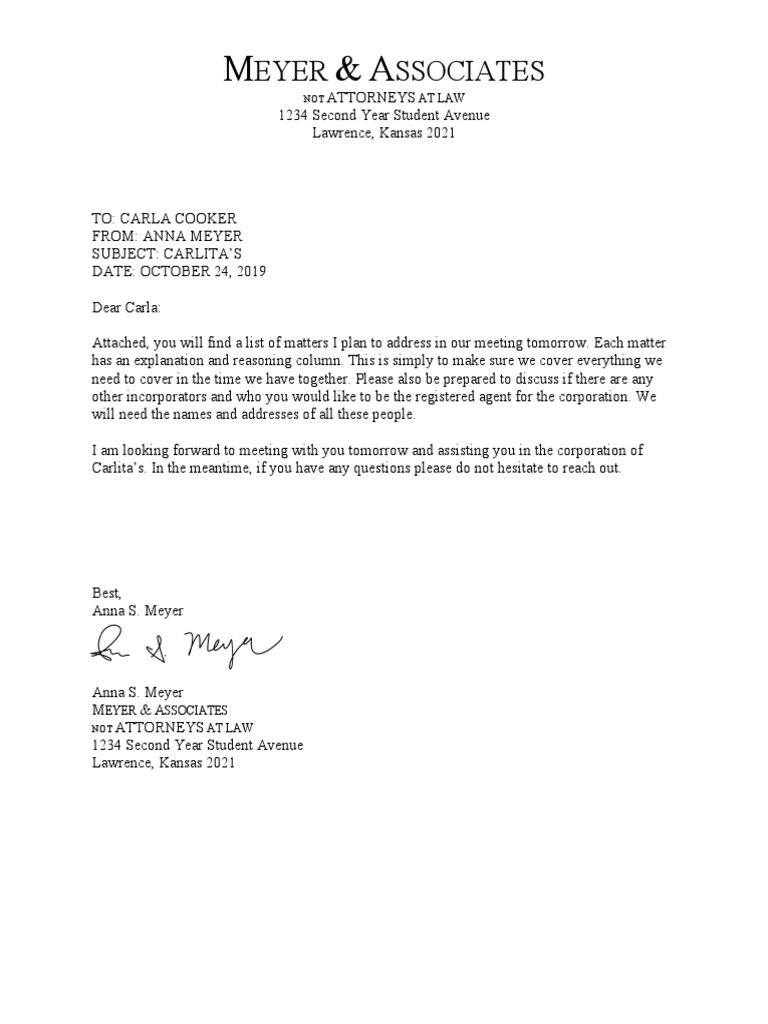 Letter To Carla | PDF