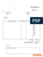 Motorcycle Repair Invoice Template | PDF
