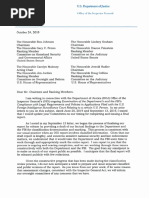 Horowitz Letter To Chuck Grassley - Ig Report | PDF