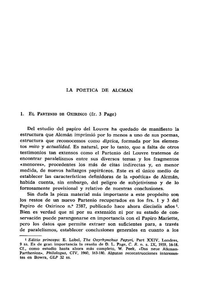 Cuartero-La Poética de Alcman-CFC-Año 1972, Número 4.PDF | PDF ...