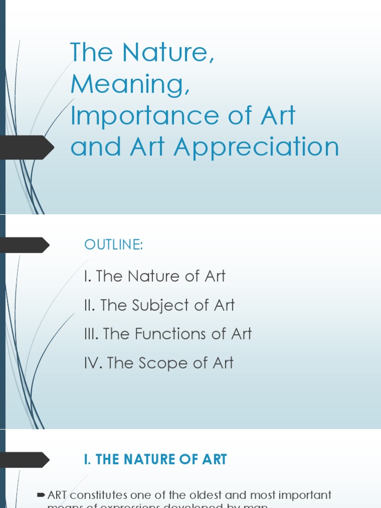 1 - Art Appreciation | Fine Art | Paintings