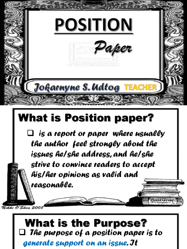 Position Paper | PDF | Argument | Reason