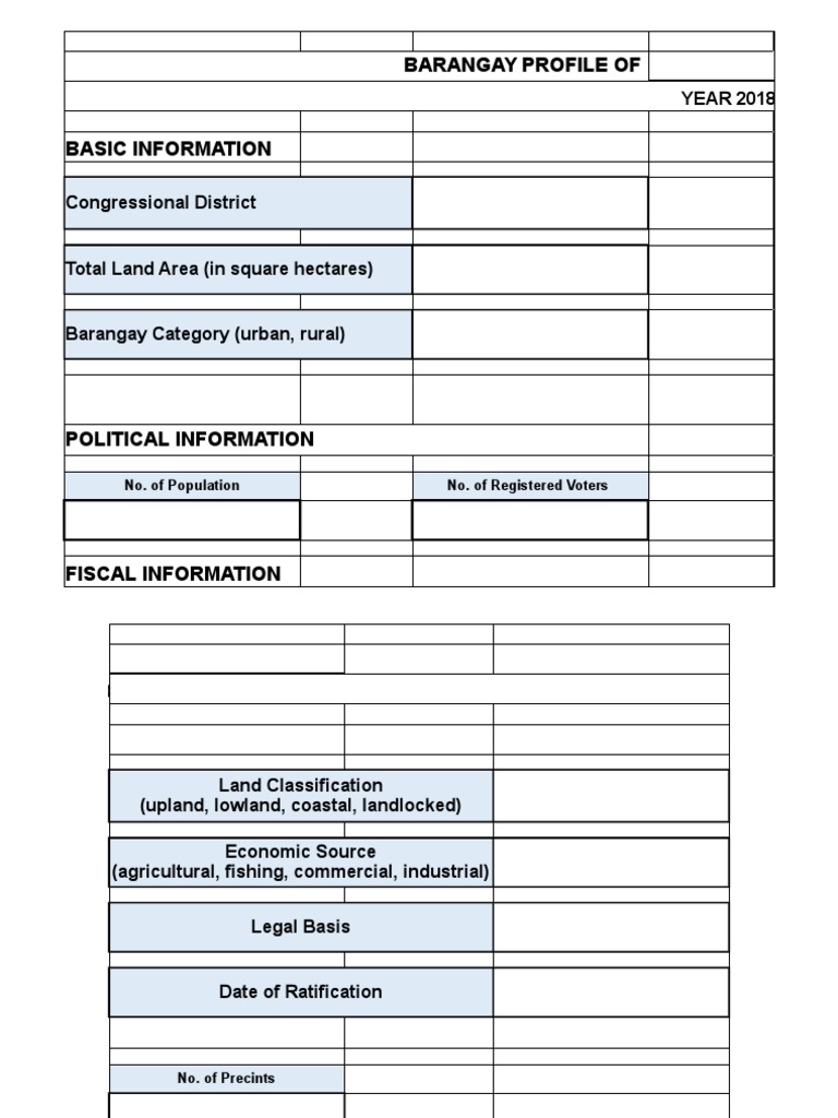 Barangay Profile 2018: Key Data Overview | PDF | Water Supply ...