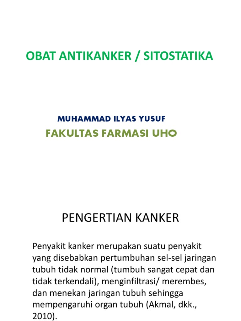 Obat Antikanker Sitostatika.01 | PDF