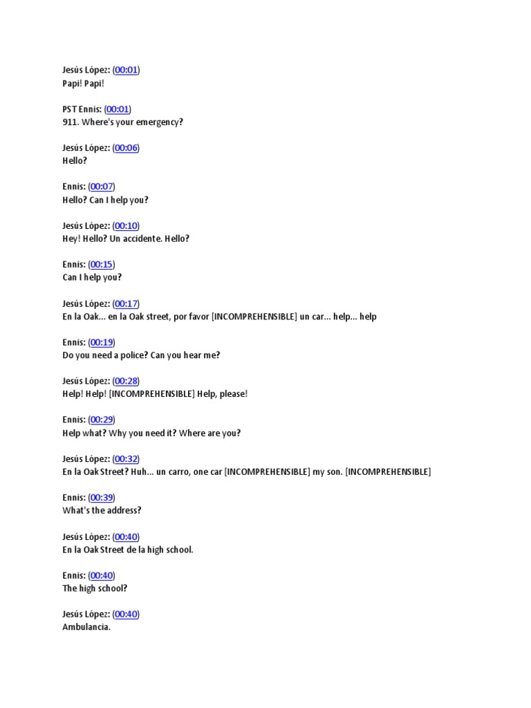 Lakewood Hit-And-Run 911 Call Transcript | PDF | Violence