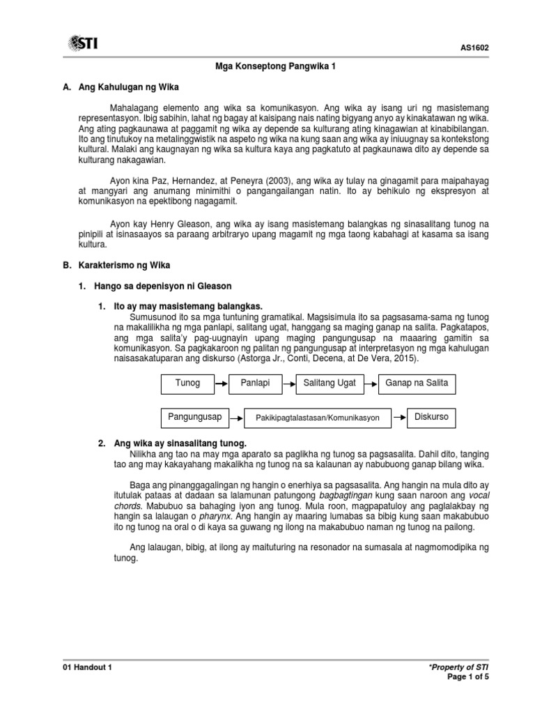 Filipino - Kahulugan NG Wika PDF | PDF