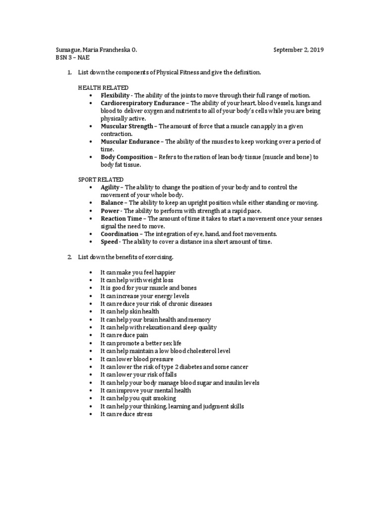 PE Notes | PDF | Physical Fitness | Human Body