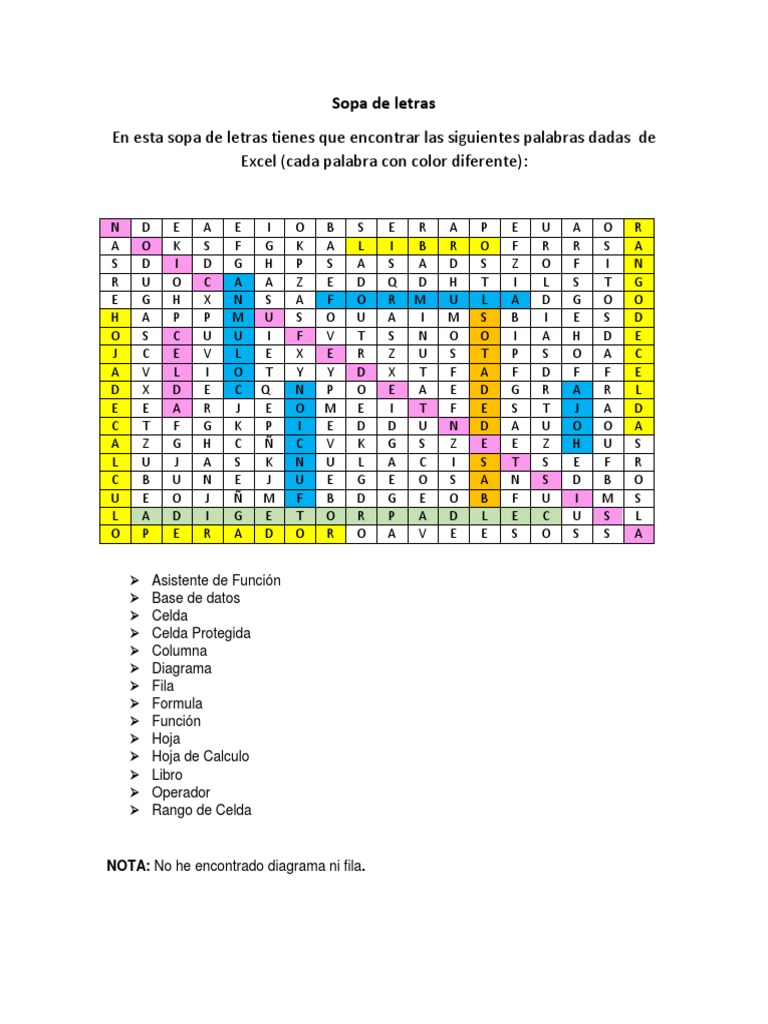 Sopa de Letras-Taller | PDF