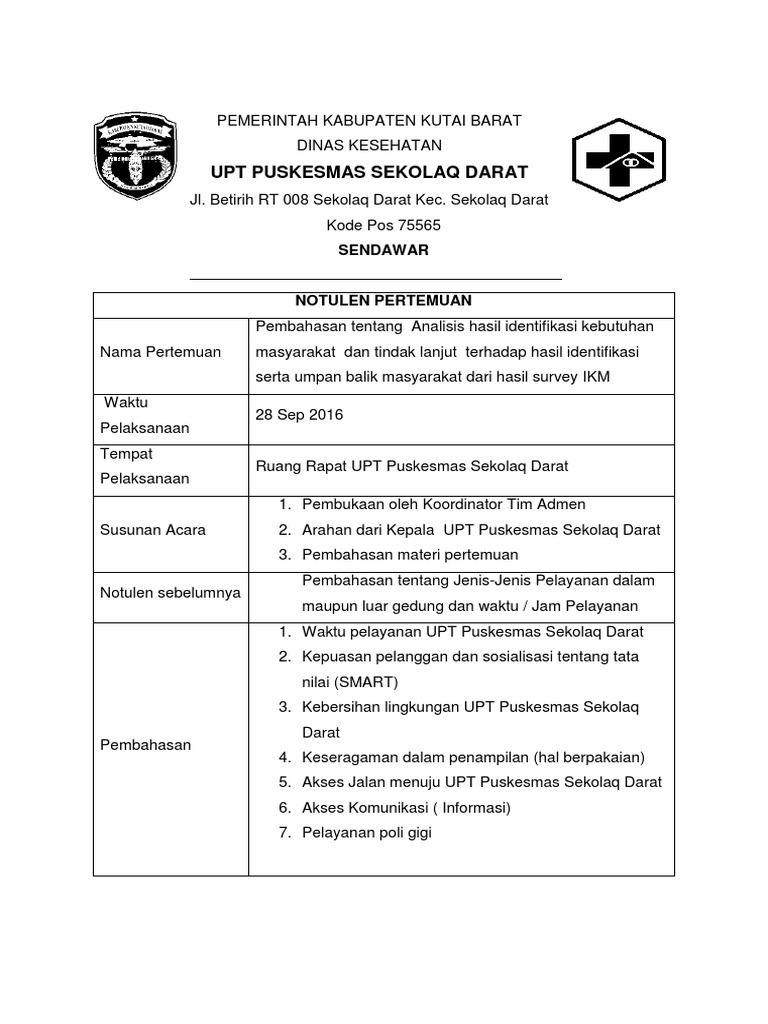 Format Notulen | PDF
