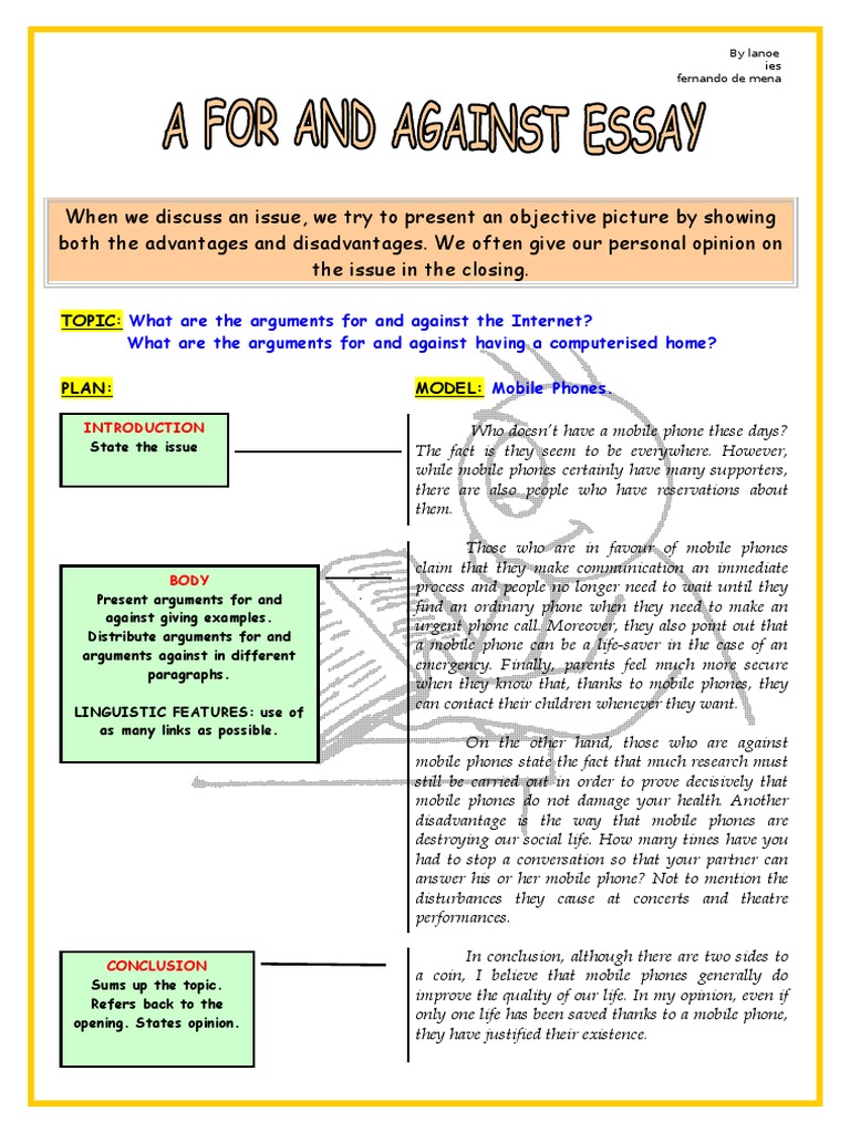 Argumentative Essay Mobile Phones | PDF | Mobile Phones | Human ...