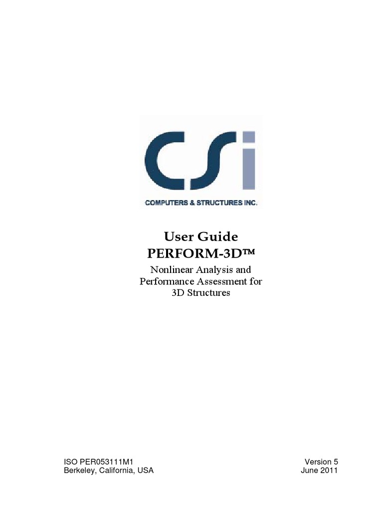 Perform3D User Guide PDF | PDF | Beam (Structure) | Structural Analysis