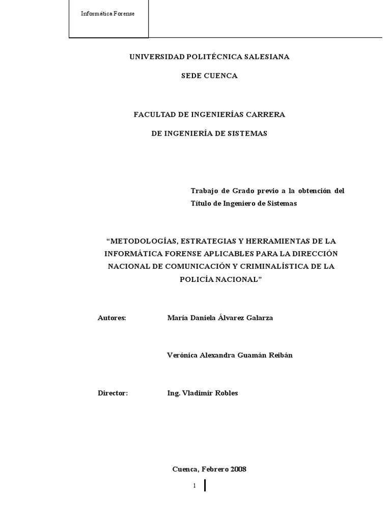 Tesis Informatica Forense Desbloqueado | PDF | Informática forense ...
