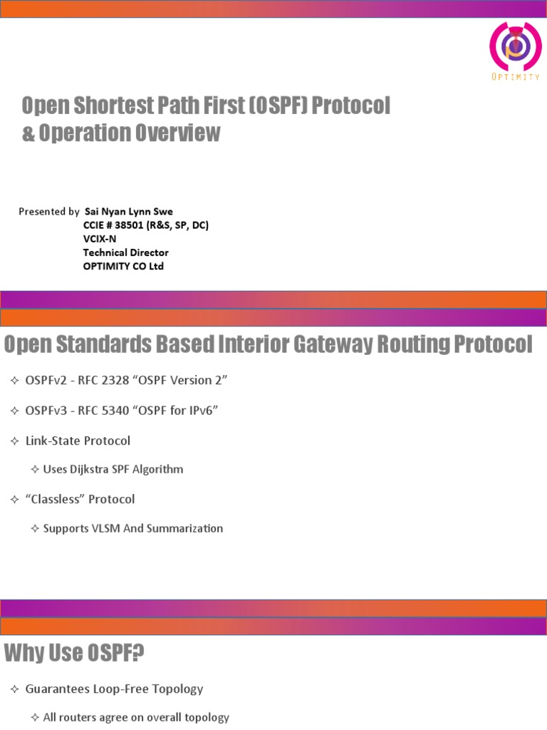 Open Shortest Path First (OSPF) Protocol & Operation Overview | PDF ...