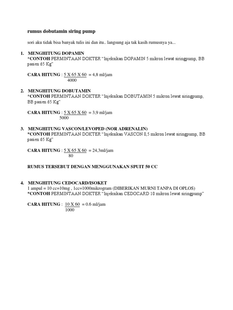Rumus - Rumus ICU | PDF | Pengembangan Diri | Kesehatan Holistik