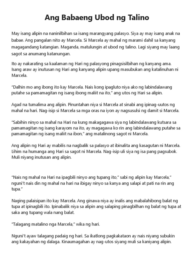 Ang Babaeng Ubod NG Talino | PDF