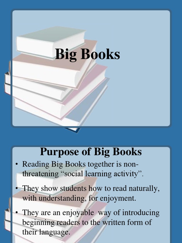 Big Book Guidelines by Mrs N Datur | PDF