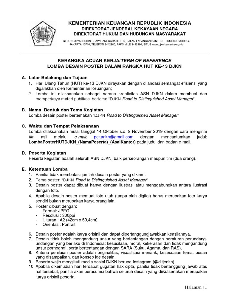 TOR Lomba Desain Poster | PDF