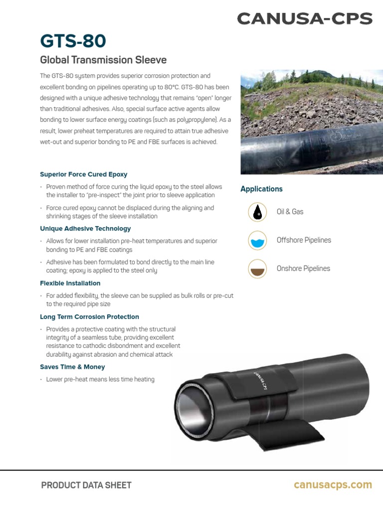 Canusa GTS 80 | PDF | Epoxy | Pipeline Transport