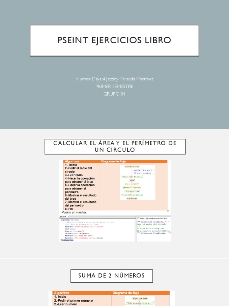 Pseint Ejercicios Libro | PDF