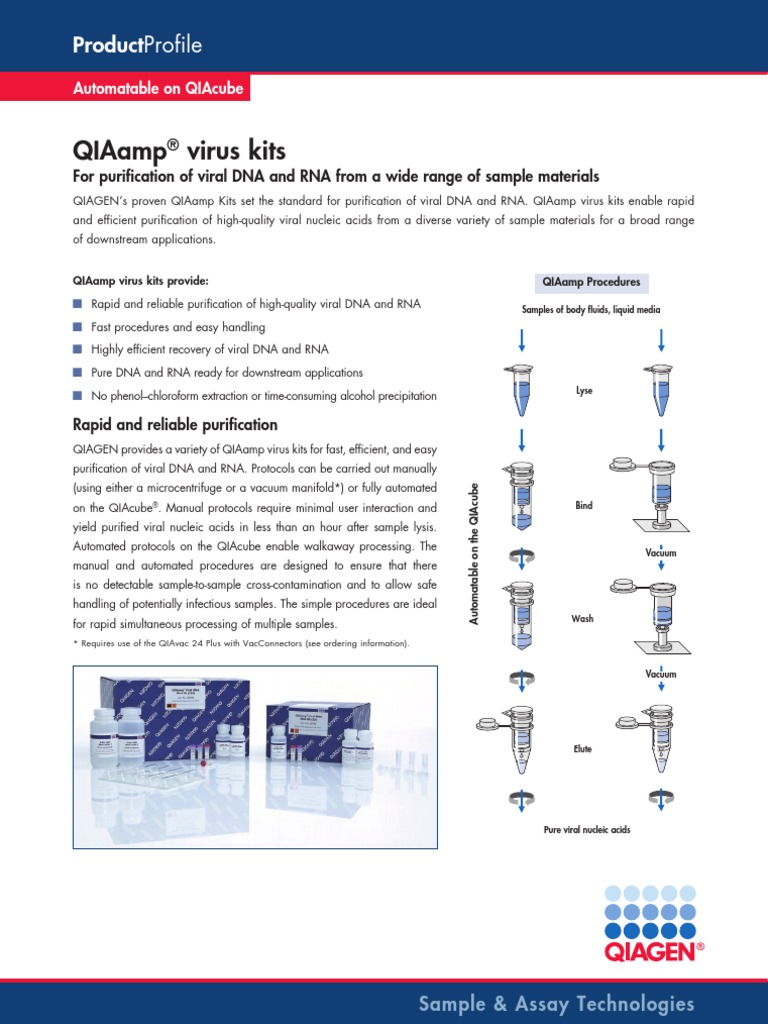 QIAamp Virus Kits | PDF | Reverse Transcription Polymerase Chain ...