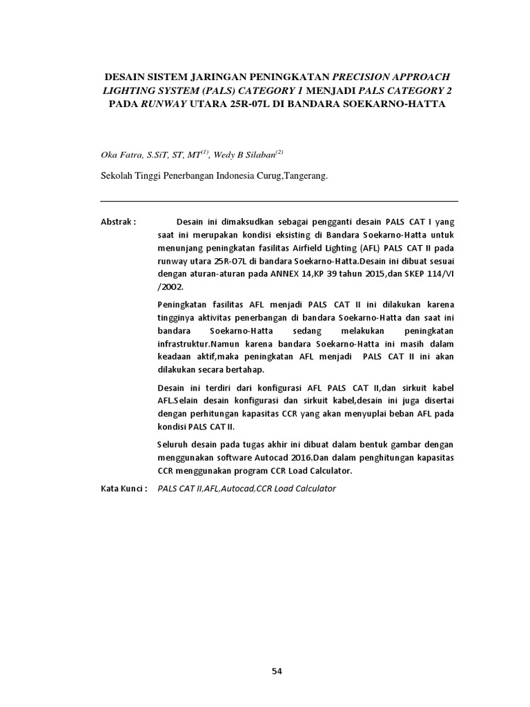 Desain Sistem Jaringan Peningkatan Precision Approach Lighting System ...