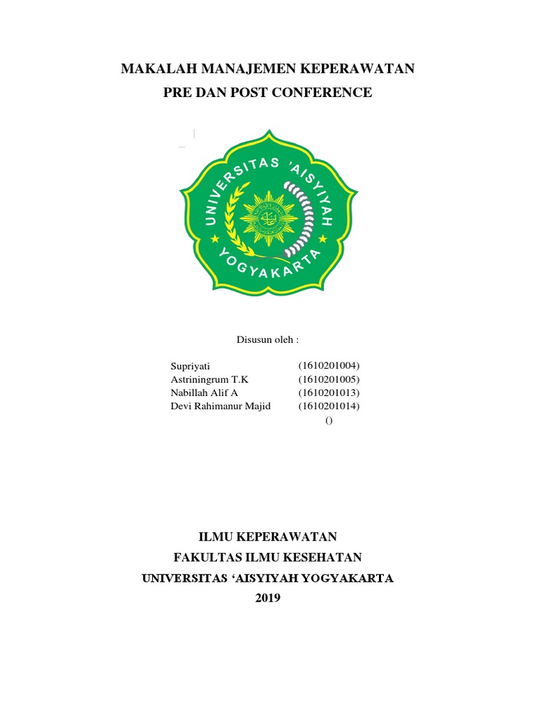 Pre Dan Post Conference Lengkap | PDF | Karier & Perkembangan